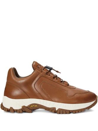 Polo Ralph Lauren baskets en cuir - Marron
