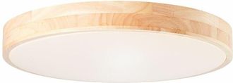 Brilliant Slimline led Wand- und Deckenleuchte 49cm holz hell/weiß Innenleuchten 1x 60W led integriert, 4800lm, 3000-6000K Stufenlos dimmbar