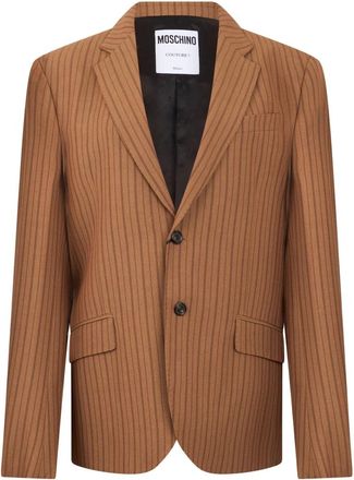 Moschino Homme, Vestes, Brun, Taille: L Blazer Classique