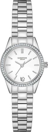 Glanzst&uuml;cke M&uuml;nchen Uhr - Damen Armbanduhr Edelstahl - Gr. unisize - in Silber - f&uuml;r Damen