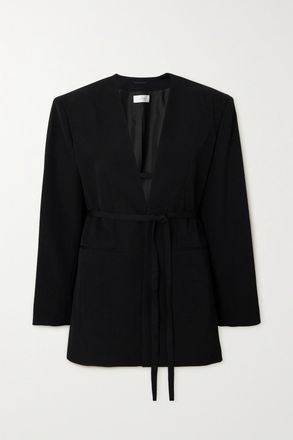 The Row Clio Blazer Aus Wolle Mit Bindeg&uuml;rtel - Schwarz