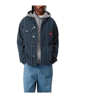 Carhartt Work in Progress Moderner Chore Coat Pinstripe Ink - - Jackets - Herren - Blau - L