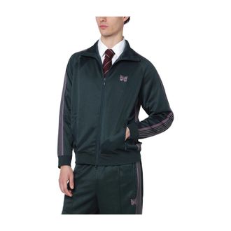 Needles Homme, Sweatshirts et sweats &agrave; capuche, Vert, Taille: L Track Jacket