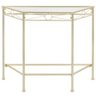 tidyard Beistelltisch,Konsolentisch Vintage-Stil Metall 87x34x73 cm Gold