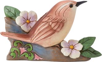 Enesco Jim Shore Heartwood Creek Natures Meadow Carolina Zaunkönig-Figur, 9,5 cm, Mehrfarbig, 6014418