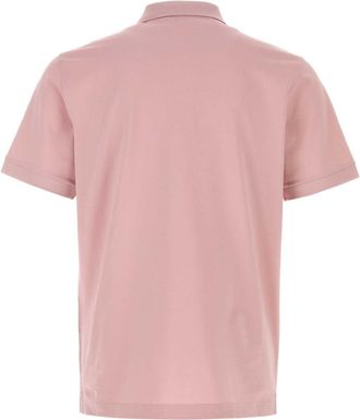 Prada Piquet Cotton Polo Shirt - Pink