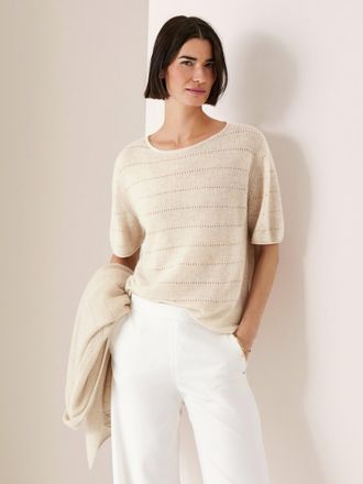 Peter Hahn Pullover U-Boot-Ausschnitt Peter Hahn beige