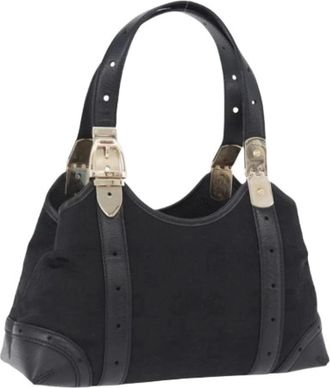 Gucci Sac bandouli&egrave;re vintage Pre-owned en toile - Femme - Pre-owned - Noir - Taille: ONE Size