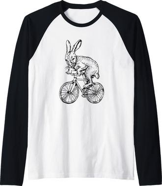 Seembo Kaninchen Radfahren Fahrrad Tier Biker Bunny Reitrad Raglan