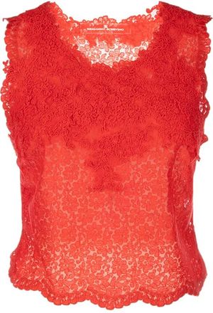 Ermanno Scervino Femme, Tops, Rouge, Taille: 38 FR Top