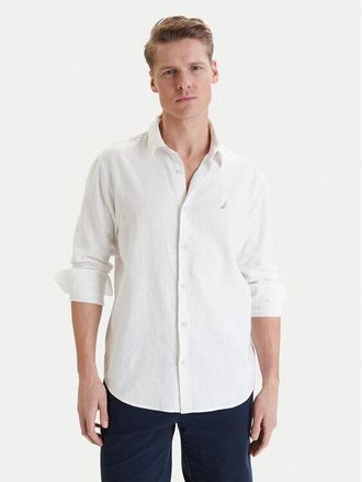 Nautica Hemd W126-NAMST-1023-01X Wei&szlig; Regular Fit