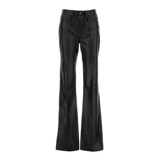 Tom Ford Femme, Pantalons, Noir, Taille: 34 FR Pantalon Large en Cuir de Luxe avec Poches Plaqu&eacute;es