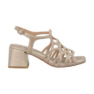 Alma En Pena Alma EN Pena, Femme, Chaussures, Jaune, Taille: 40 EU Sandale &agrave; talon large avec des pierres