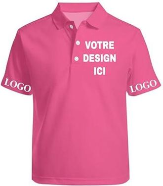 Generic Personnalisable Polo Golf Tshirt avec Photo Texte Logo Chemises de Polo Homme Manches Courtes pour Femmes Blanc Personnalis&eacute; pour Cadeaux