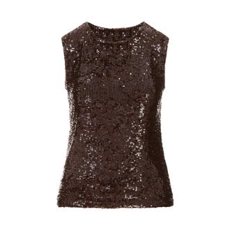 P.A.R.O.S.H. P.a.r.o.s.h., Femme, Tops, Brun, Taille: 40 FR Blusa