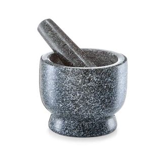ZELLER 2057632 Mortier et Pilon Granite Anthracite 12 x 12 x 10 cm