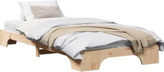 vidaXL Cadre de lit Pin massif 197 x 97 x 17 cm Bois massif en pin Vidaxl