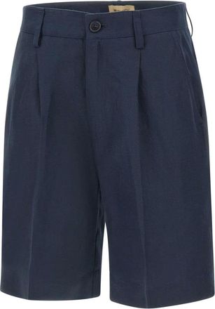 Woolrich Femme, Shorts, Bleu, Taille: W32 Lyocell Linen Shorts