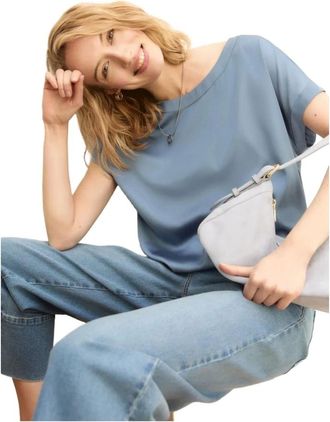 Emme Di Marella Emme DI Marella, Femme, Blouses et Chemises, Bleu, Taille: 44 FR Blouse Emmramo