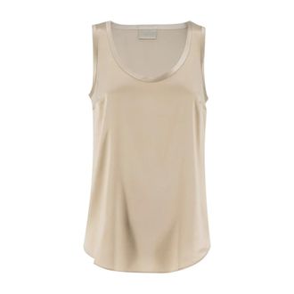 Brunello Cucinelli Femme, Tops, Brun, Taille: 42 FR Haut en Soie pour Femmes