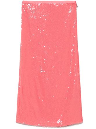Patrizia Pepe Midirock mit Pailletten - Rosa