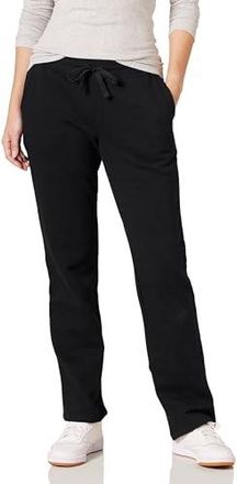 Amazon Essentials Pantalon de Survêtement Droit avec Cordon de Serrage pour Femmes, en Polaire (Disponible en Grande Taille) Femme, Noir, XXL