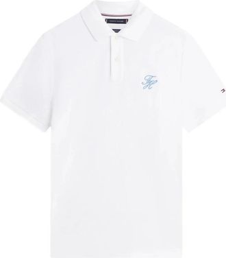 Tommy Hilfiger Homme, Tops, Blanc, Taille: L Script Reg Polo