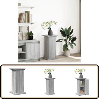 vidaXL Postament mit Stauraum Grau Sonoma 31x30x60 cm Holzwerkstoff - Vidaxl