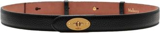Mulberry Schmaler G&uuml;rtel aus schwarzem Leder - - Accessories - Damen - Schwarzk - 2XS