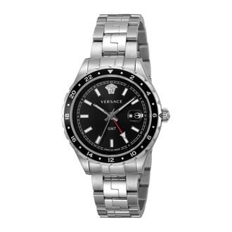 Versace Elegante GMT Uhr Moderner Stil - - Accessories - Herren - Grau - ONE SIZE