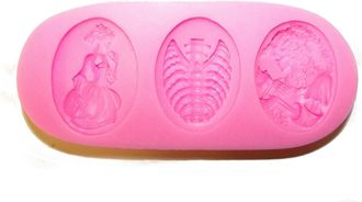 Unbrand Silikonform f&uuml;r Skull und Gothic Kameen