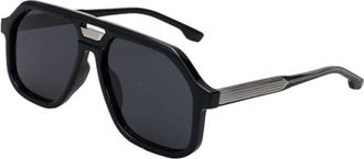 Generic Lunettes De Soleil UV400 &Agrave; Grande Monture For Hommes Et Femmes, D&eacute;coration De F&ecirc;te, Photo De Vacances(Black)