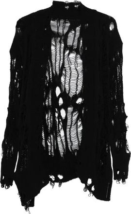 Yohji Yamamoto distressed knitwear - Schwarz