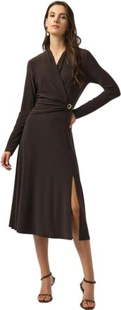 Joseph Ribkoff Femme, Robes, Brun, Taille: 48 FR Robe en Soie avec Flare