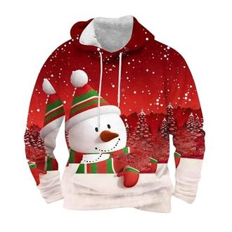 Generic Sweat a Capuche Homme Personnalis&eacute; Jumper Rose Maille Moumoute Cool 6XL Styl&eacute; Francais Valentin 2 Eau Survetement Kangourou Ours Pecheur Bateau Overs 