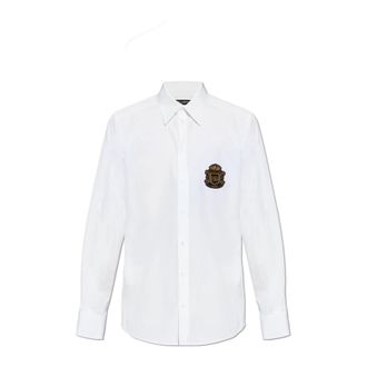 Dolce & Gabbana Hemd mit Applikation - - Shirts - Herren - Wei&szlig; - L