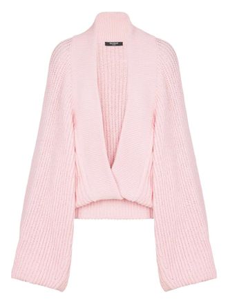 Balmain Pullover mit Ballon&auml;rmeln - Rosa
