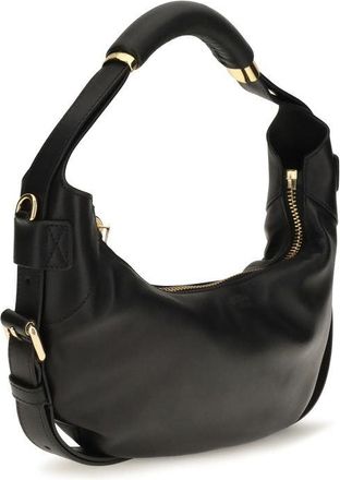 Moschino Calfskin Leather Shoulder Bag - Black