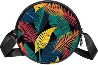 Generic Sac &agrave; bandouli&egrave;re rond pour femme, petit sac &agrave; bandouli&egrave;re avec fermeture &eacute;clair, bretelles r&eacute;glables, style d&eacute;contract&eacute;, pour femmes et filles