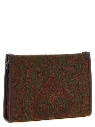 Etro Jacquard Paisley Clutch - Green