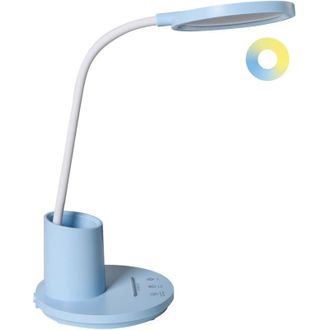 Beliani LED Schreibtischlampe VELA mit Dimmer Blau