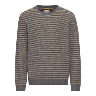 Camel Active Gestreifter Strickpullover - - Knitwear - Herren - Grau - 3XL