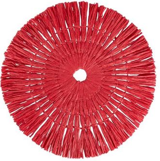 Villa D'Este Home Tivoli Platzdeckchen, rund, geflochten, 38 cm, aus Papier, Love Affairs, 6 St&uuml;ck