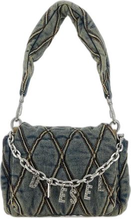 Diesel Petit sac &agrave; bandouli&egrave;re Charm-D - Femme - Sacs - Bleu - Taille: ONE Size