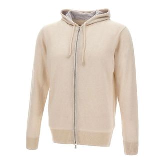 Eleventy Cashmere Zip-Up Hoodie - - Knitwear - Herren - Beige - L