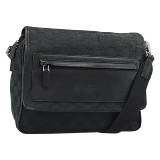 Gucci Sac bandouli&egrave;re en toile GG Pre-owned - Femme - Pre-owned - Noir - Taille: ONE Size