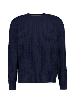 HUGO BOSS Herren Pullover blau unifarben