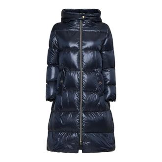 Herno Dunkelblaue Stepp-Parka - - Coats - Damen - Blau - 2XL