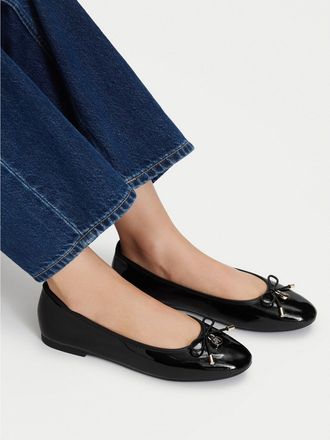 Tommy Hilfiger Ballerinas Tommy Hilfiger Th Charm Patent Ballerina FW0FW09481 Schwarz