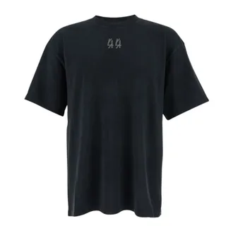 44 Label Group Cotton T-shirt with logo - - Tops - Herren - Schwarzk - XL
